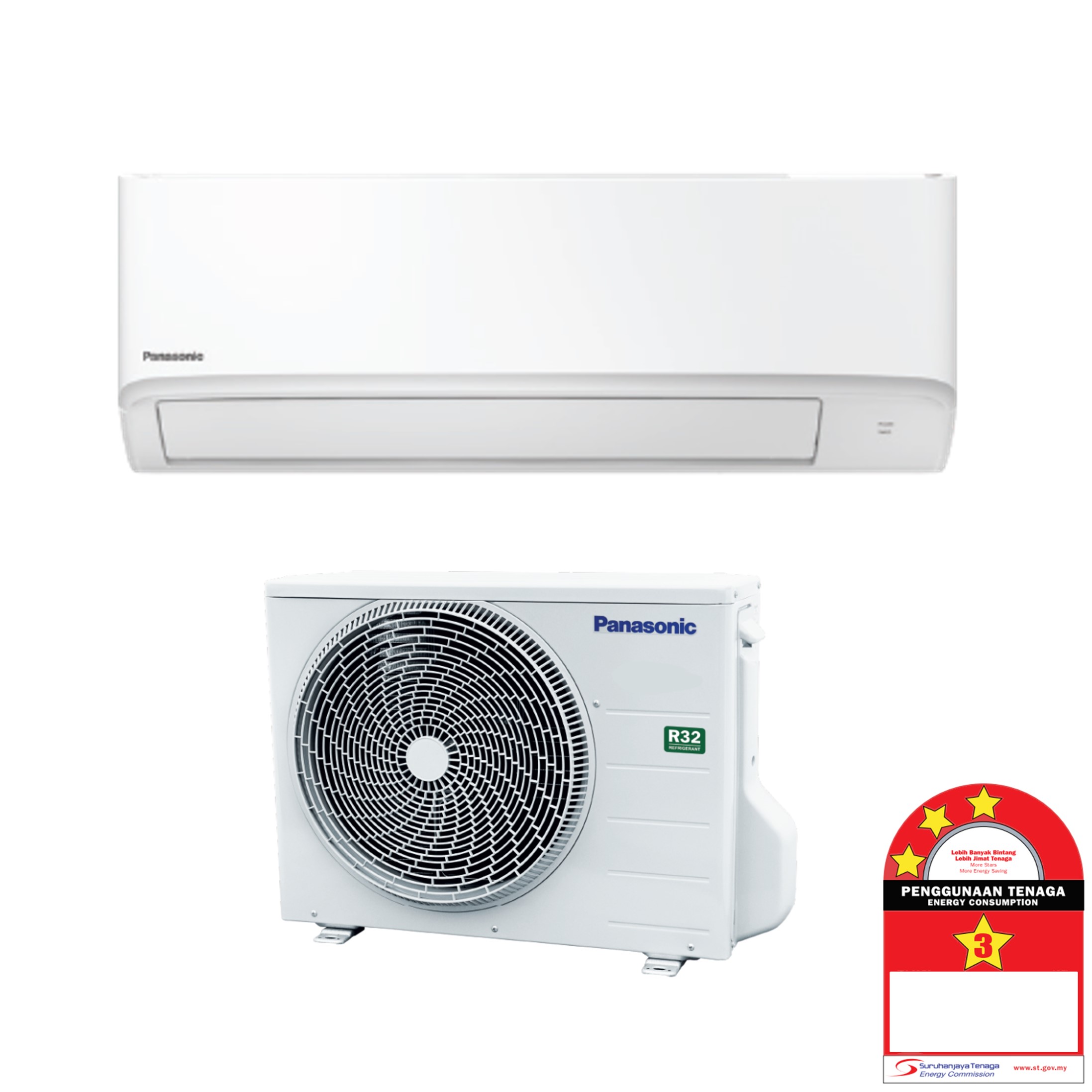 “PANASONIC CS-PN12WKH-1 1.5HP R32 STANDARD NON-INVERTER AIR CONDITIONER ...